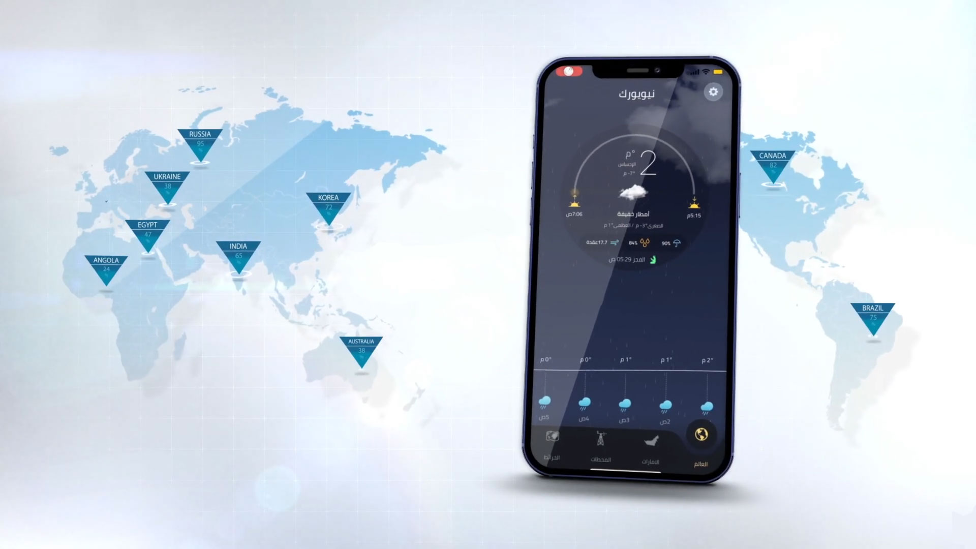 UAE Weather Update | Mobile App Animation Video | Abu Dhabi